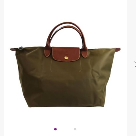 Longchamp | Bags | Medium Size Longchamp Tote In Khaki Green | Poshmark